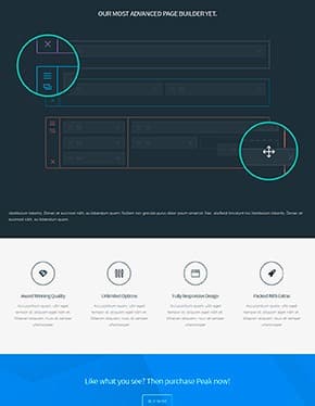 Peak WordPress Theme Live Presentation Website by Visualmodo