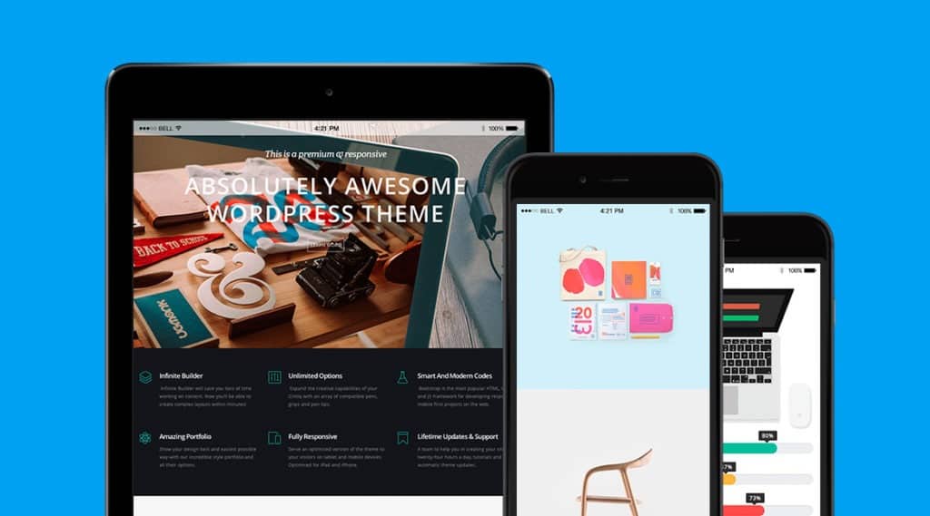 Stream WordPress Theme One Page Website Builder - Visualmodo